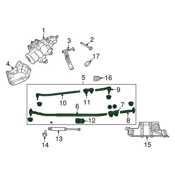 Mopar® 52122362AL - Steering Tie Rod End