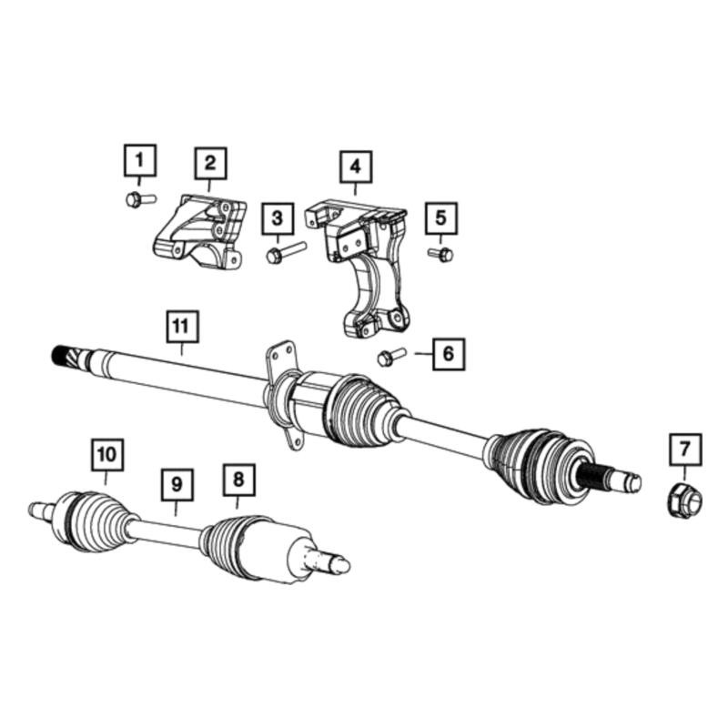 Mopar® 52123842AC - Front Passenger Side Axle Shaft