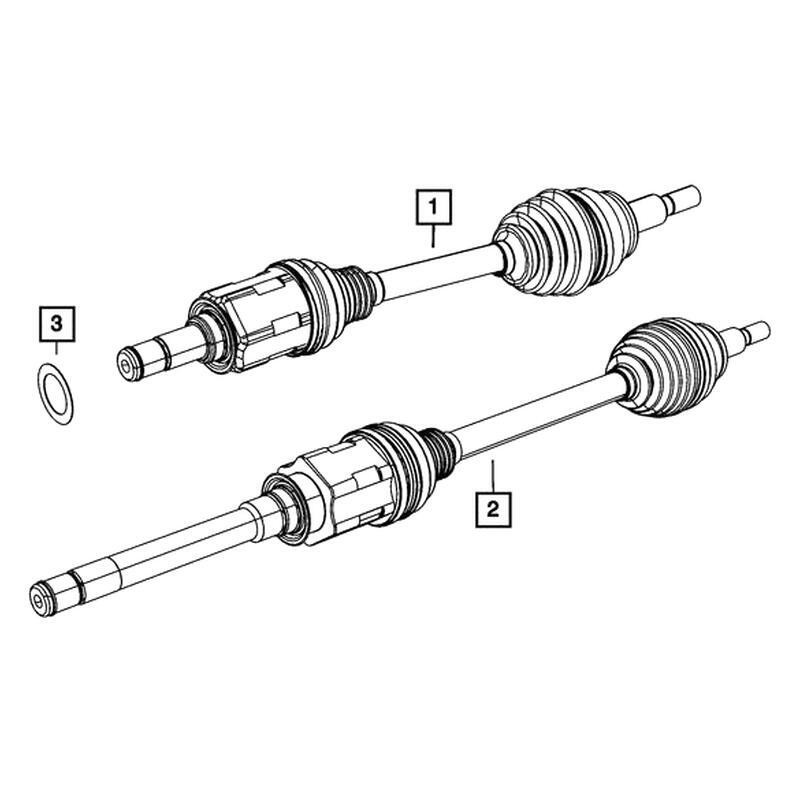 Mopar® 52124712AD - Front Passenger Side Axle Shaft