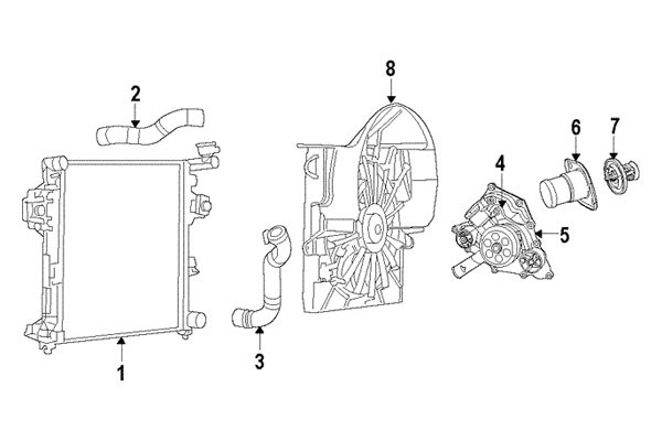 Mopar® 52126427AB - Upper Engine Cooling Fan Shroud