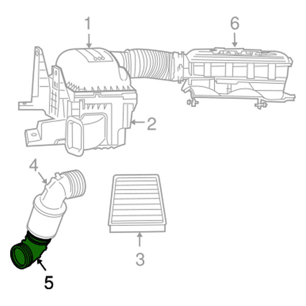 Mopar® 53032847AB - Engine Cold Air Intake Tube
