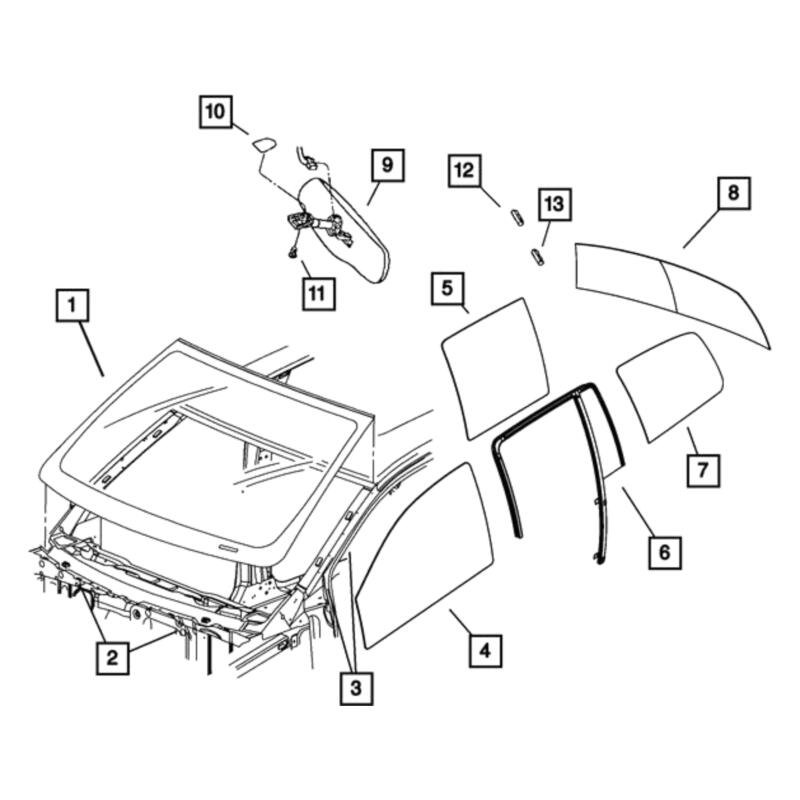Mopar® - Jeep Wrangler 2014 Windshield Glass Spacer