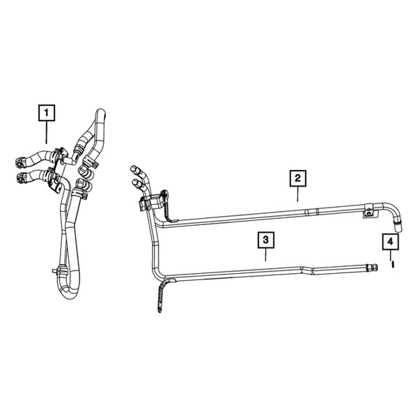 Jeep OE 55038032AK - HVAC Heater Hose Assembly