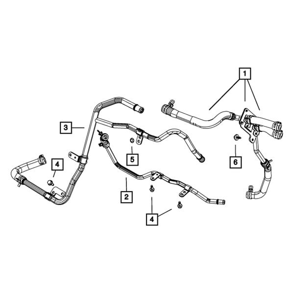 Mopar® 55038040AJ - HVAC Heater Hose Assembly
