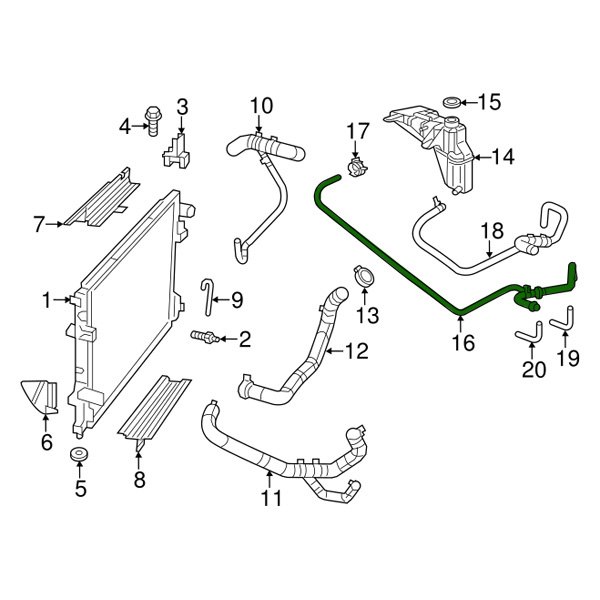 Mopar® 55038134AF - HVAC Heater Hose