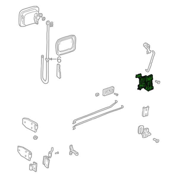 Mopar® 55075990AE - Passenger Side Door Latch Assembly