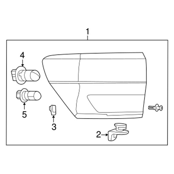 Mopar® 55079420AG - Passenger Side Outer Replacement Tail Light