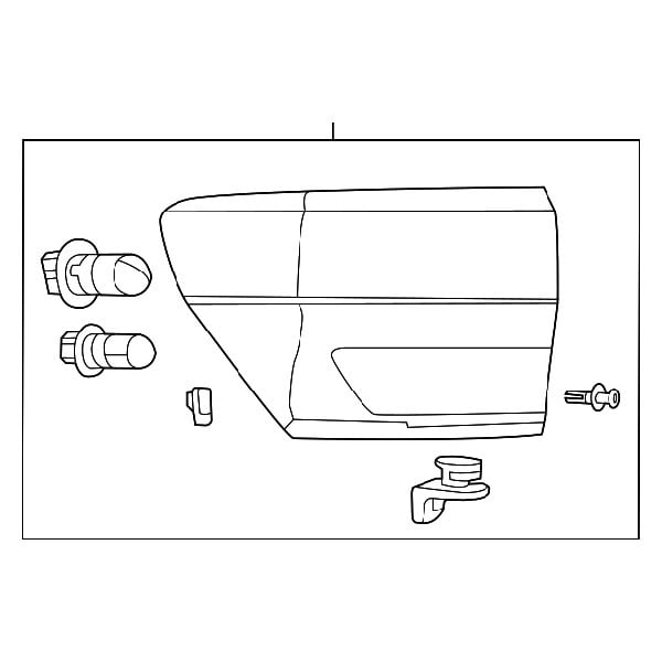 Mopar® 55079420AG - Passenger Side Outer Replacement Tail Light
