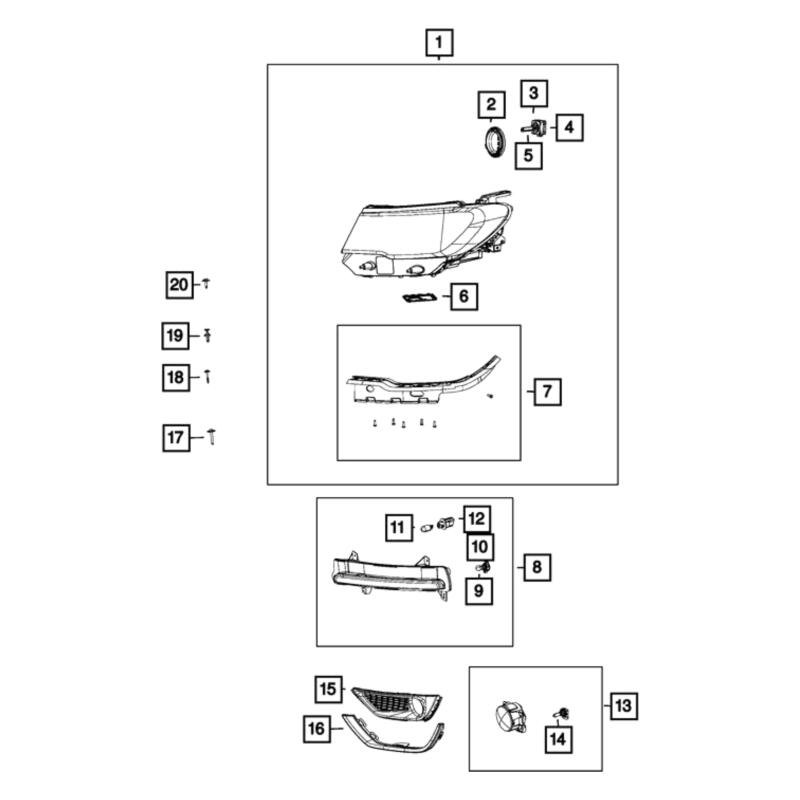 Mopar® 55112714AG - Headlamp