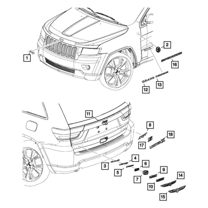 Mopar® 55112903AB - Lift-Gate Nameplate