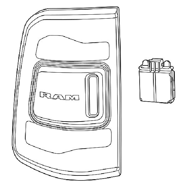 Mopar® 55112990AD - Passenger Side Replacement Tail Light