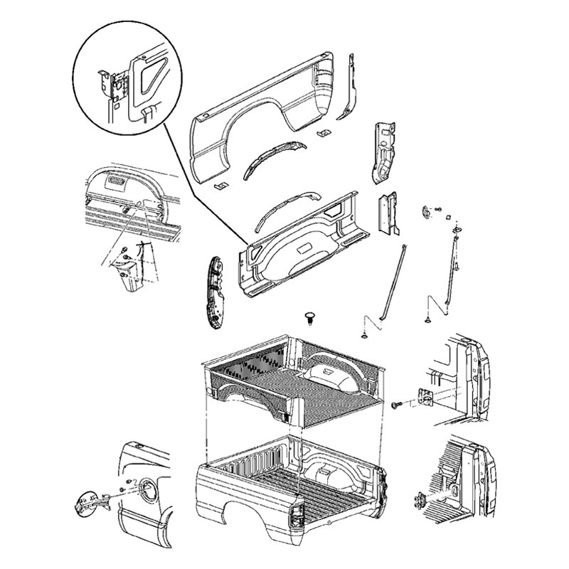 Mopar® 55276246AA - Rear Inner or Outer Passenger Side Truck Bed Panel ...