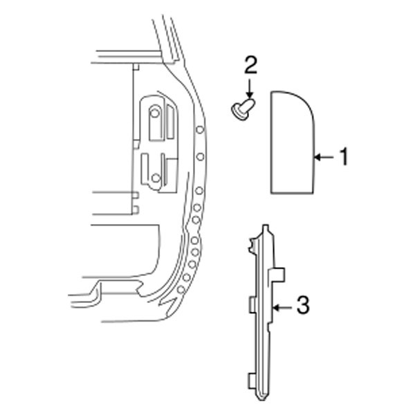 Mopar® 55277302AC - Passenger Side Replacement Tail Light