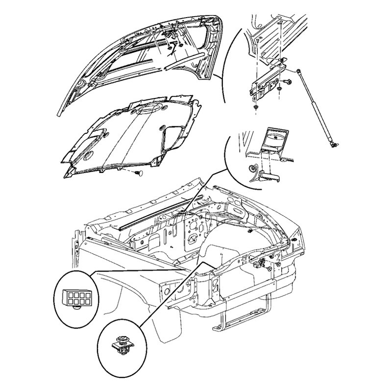 Mopar® 55359293AA - Front Hood Latch Striker Plate