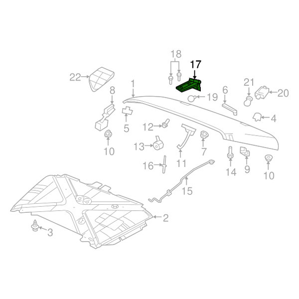 Jeep OE 55395396AG - Front Hood Hinge