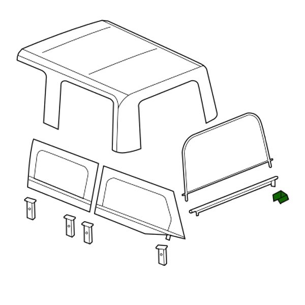 Mopar® 55395761AE - Back Window Reveal Molding Clip