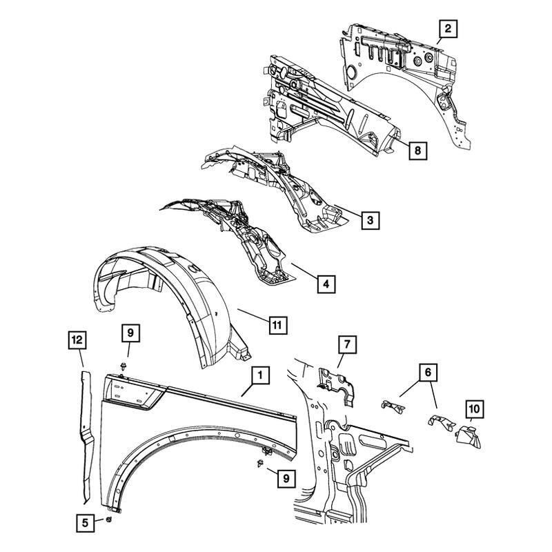 Mopar® 55399011AB - Front Fender