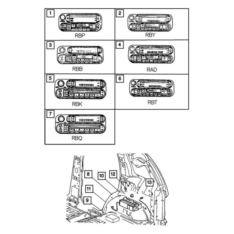 Mopar® 56038584AI - AM/FM/Cassette With CD Radio
