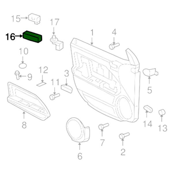 Mopar® 56040691AD - Front Driver Side Door Lock And Window Switch