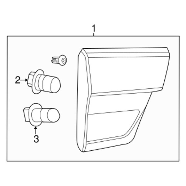 Mopar® 57010275AF - Driver Side Replacement Tail Light Housing