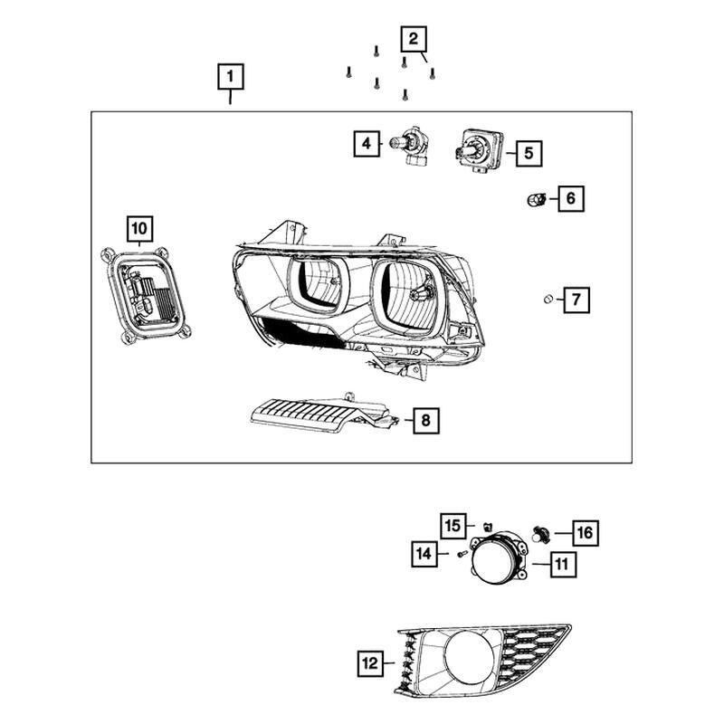 Mopar® 57010410AF - Passenger Side Replacement Headlight