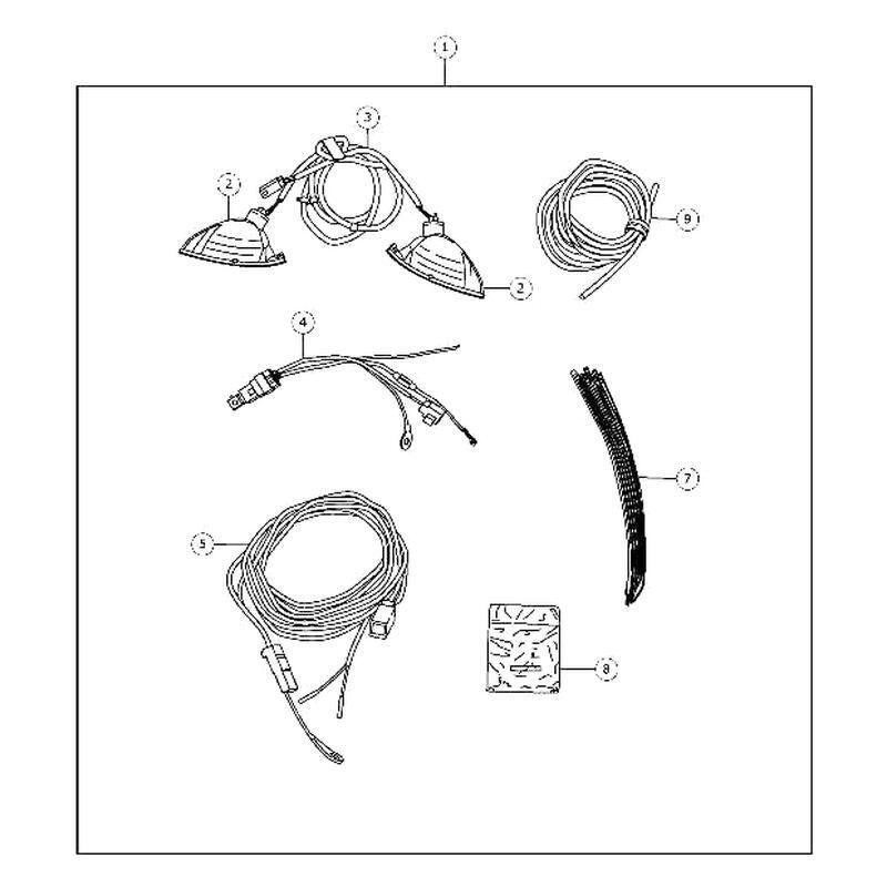 Mopar® 57010716AC - Passenger Side Replacement Rear Fog Light