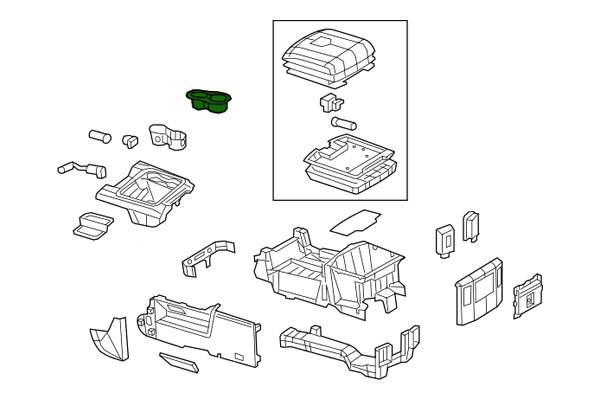 Mopar® 5HD65DX9AC - Center Console Cup Holder