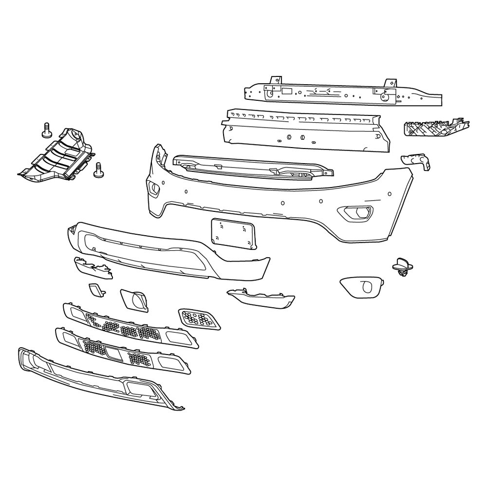 Mopar® 5YL32TZZAA - Lower Grille Molding