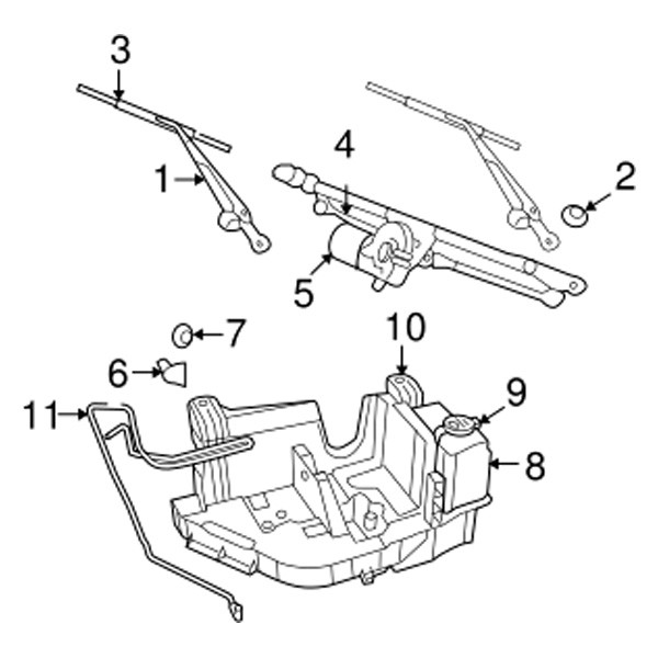 Mopar® 68002389AA - Front Windshield Wiper Arm