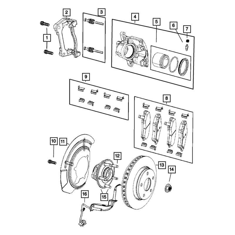 Mopar® 68003701AD - Semi-Metallic Disc Brake Pads
