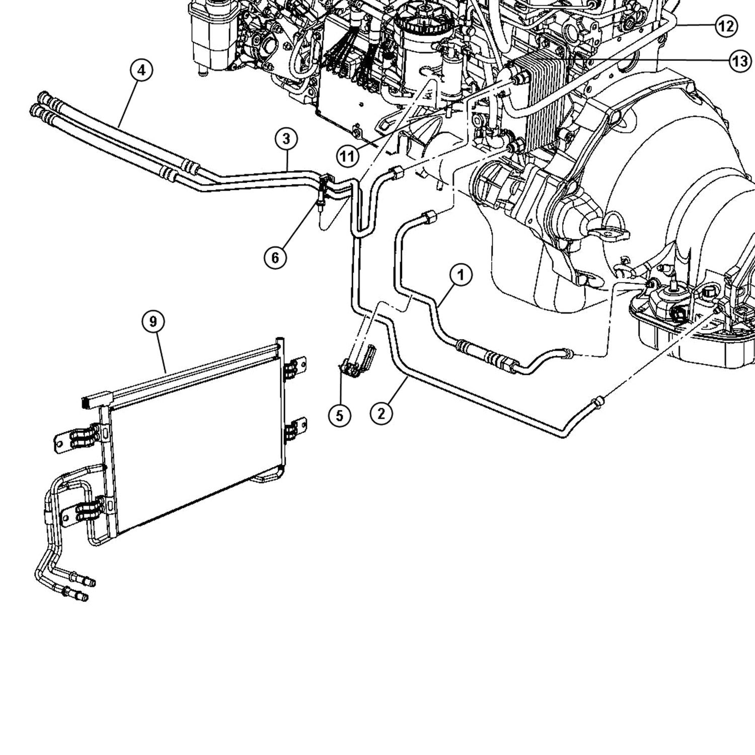 Mopar® 68004319AA - Automatic Transmission Oil Cooler Tube