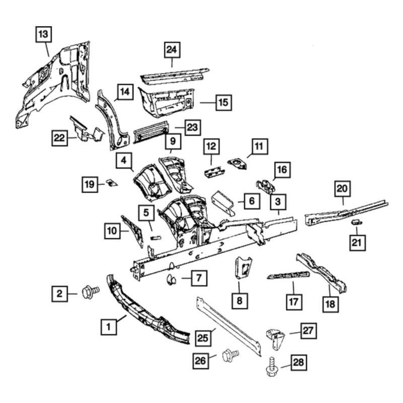 Mopar® - Front Side Rail Reinforcement