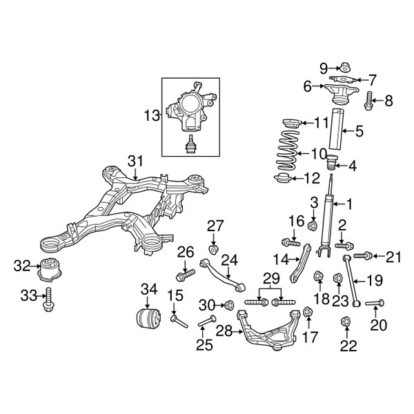 Dodge OE 68029592AD - Rear Suspension Shock Absorber Bellows