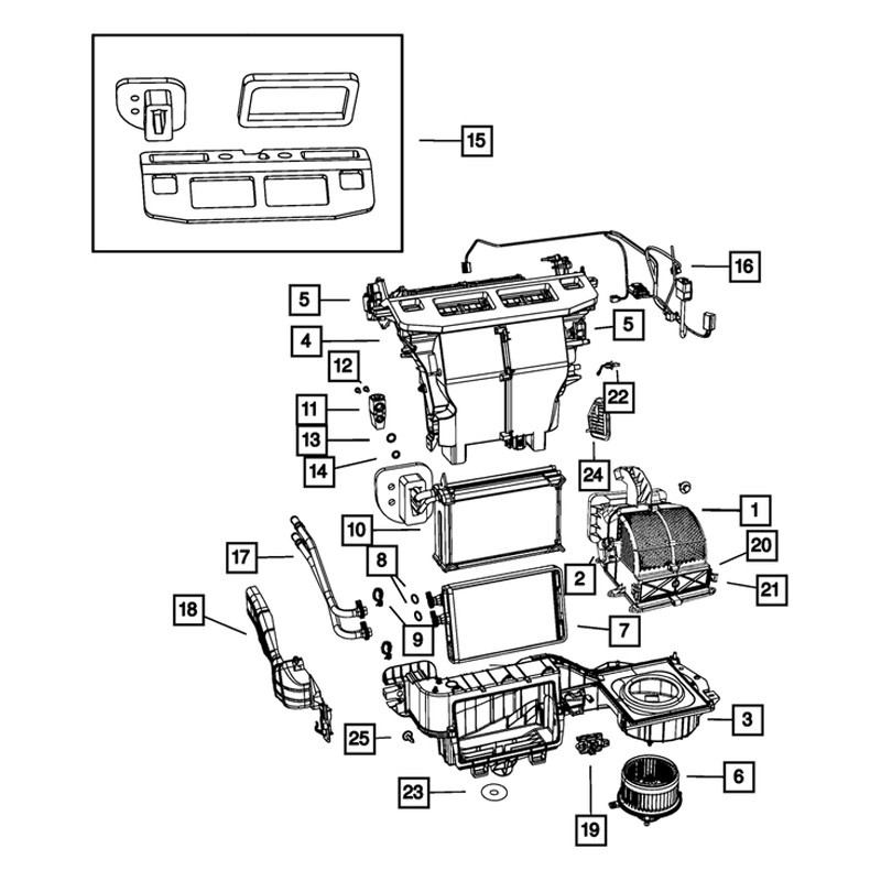 Mopar® 68029722AD - HVAC Heater Case