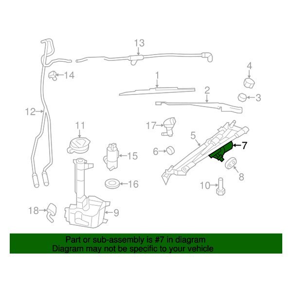 Mopar® 68044087AA - Front Windshield Wiper Motor