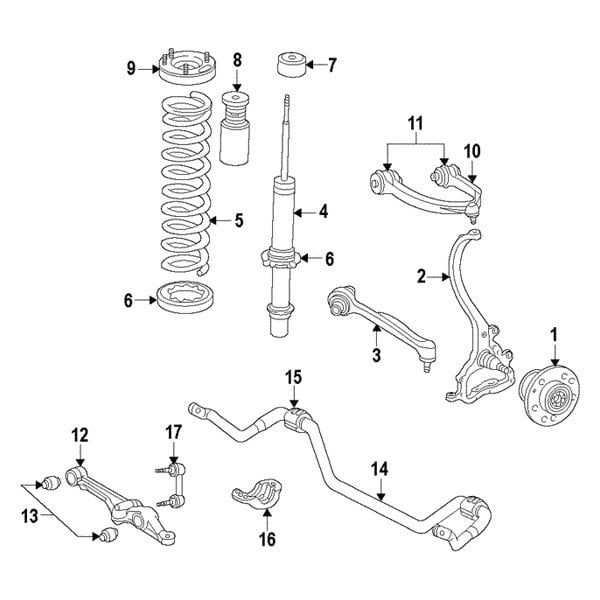 Mopar® 68045130AE - Front Passenger Side Upper Control Arm