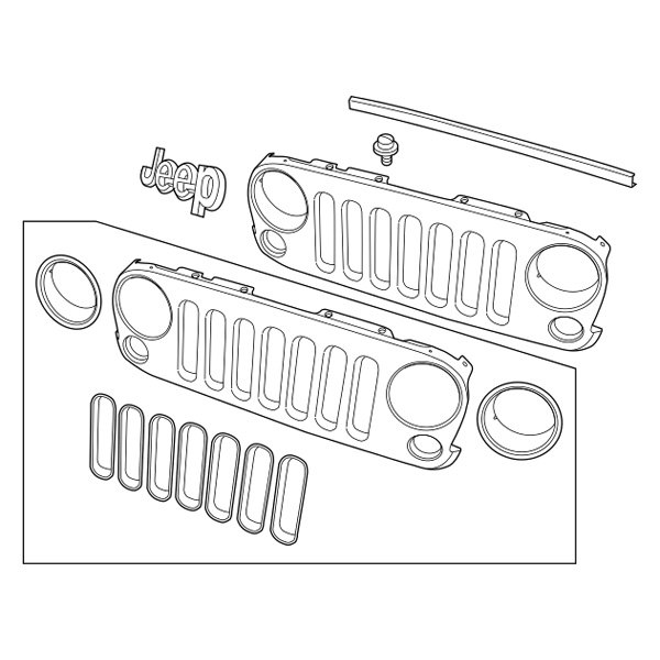 Mopar® 68046306AC - Grille