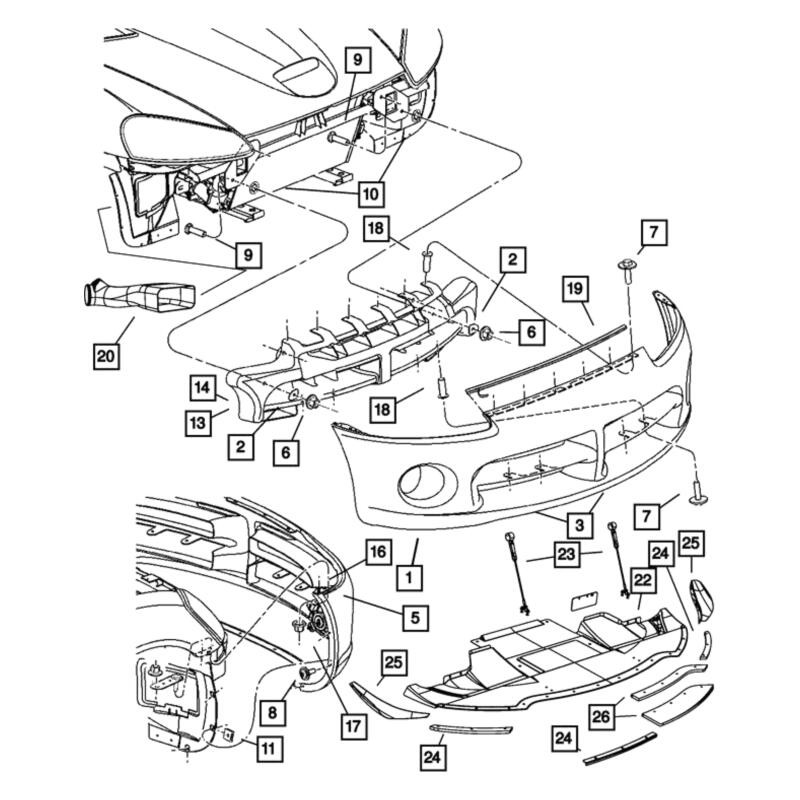 Mopar® 68047956AB - Front Lower Air Dam