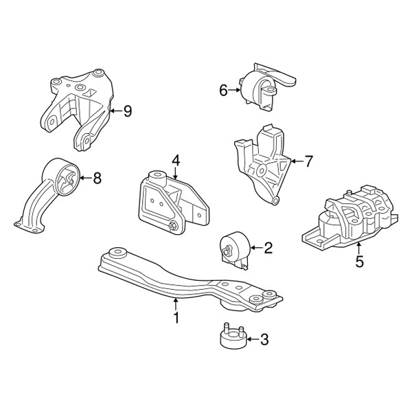 Mopar® 68054791AB - Front Engine Mount