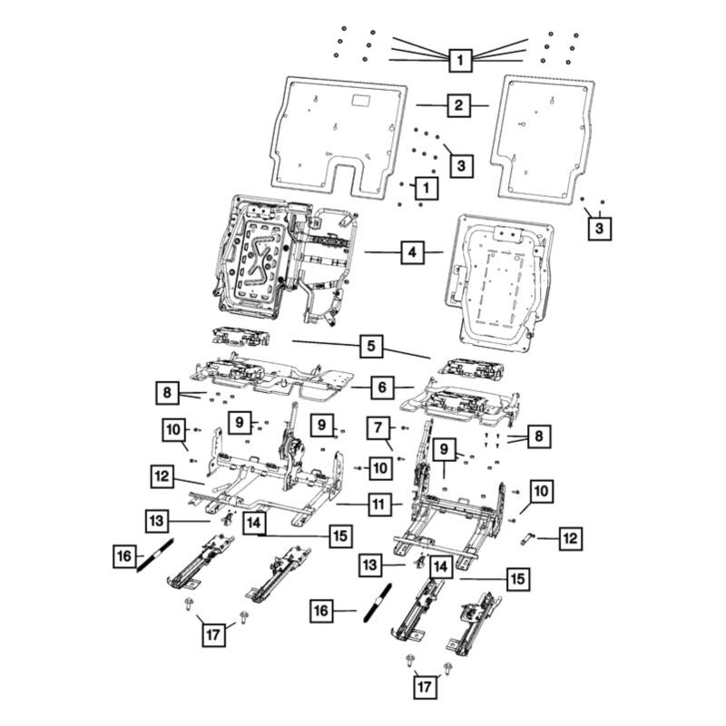 Mopar® 68058897AA - Lower Seat Clip