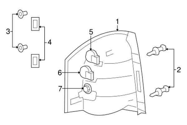 Mopar® 68060655AA - Tail Light Socket