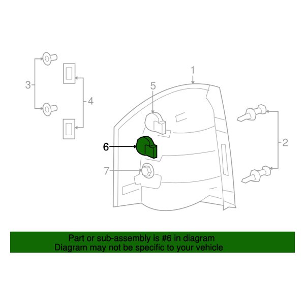 Mopar® 68060655AA - Tail Light Socket