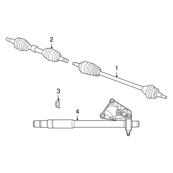 Mopar® 68066180AA - Rear Exhaust Intermediate Shaft