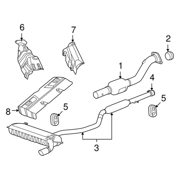 Mopar® 68066677AE - Exhaust Resonator and Pipe Assembly