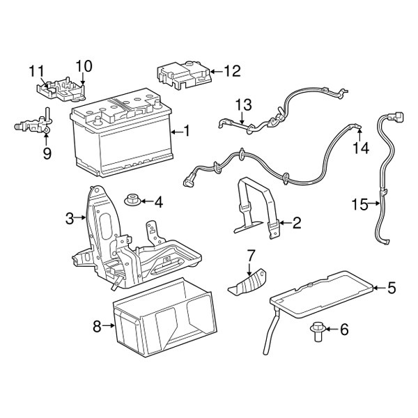 Mopar® 68071652AA - Battery Hold Down