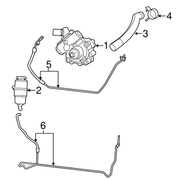 Mopar® 68078358AI - Power Steering Pressure Line Hose Assembly
