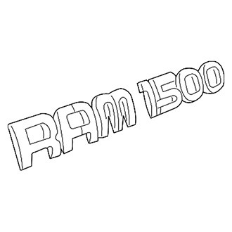 Mopar® 68082444AA - "RAM 1500" Nameplate Front Door Emblem