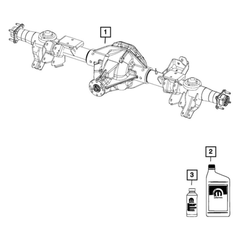 Mopar® 68083464AF - Rear Drive Axle Assembly