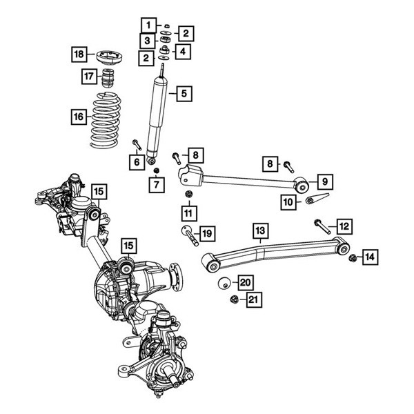 Jeep OE 68087359AG - Front Suspension Shock Absorber