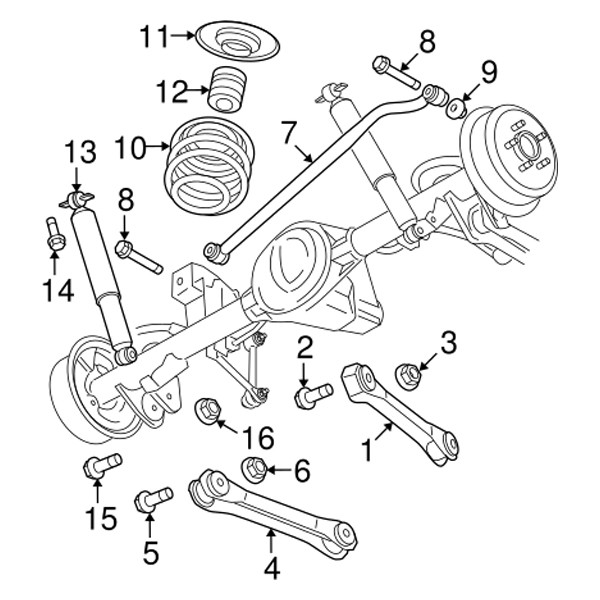 Jeep OE 68087362AE - Rear Suspension Shock Absorber